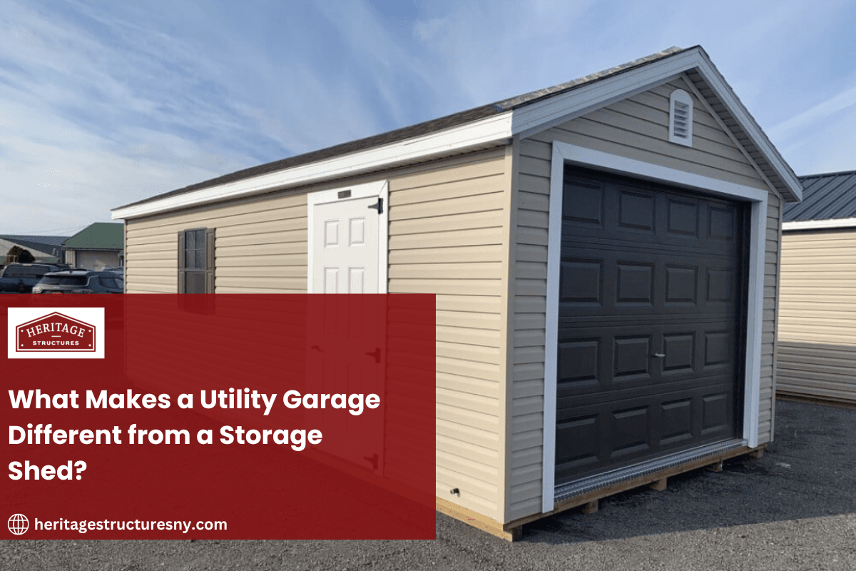 What Makes a Utility Garage Different from a Storage Shed?